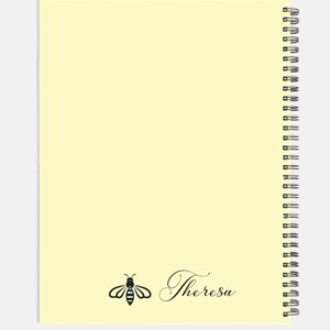 Bee Personalized Spiral Notebook, 8.5 in X 11 in Spiral Notebook ...
