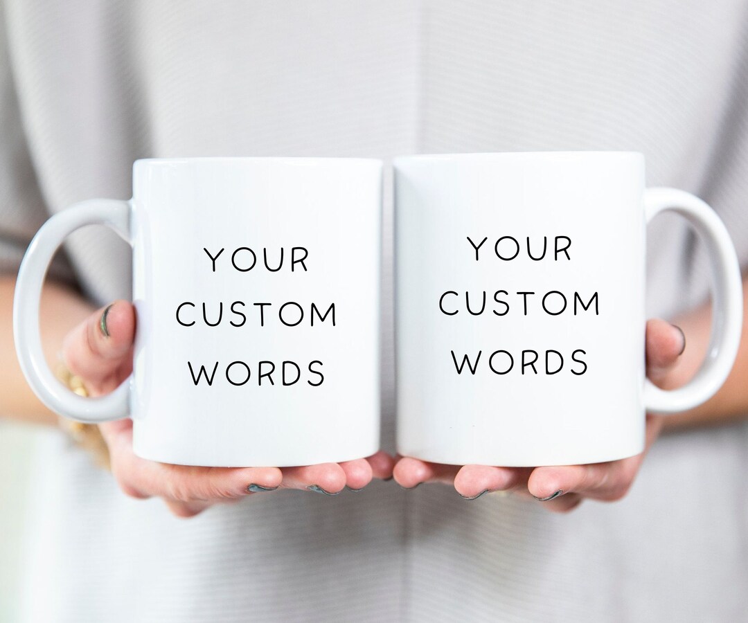 Custom Words Mug, Custom Mug, Personal Gift for Family or Friends ...