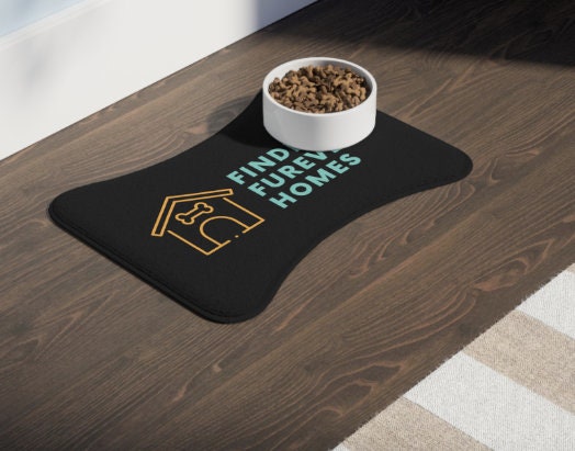 Finding Furever Homes Pet Food Mat - Etsy