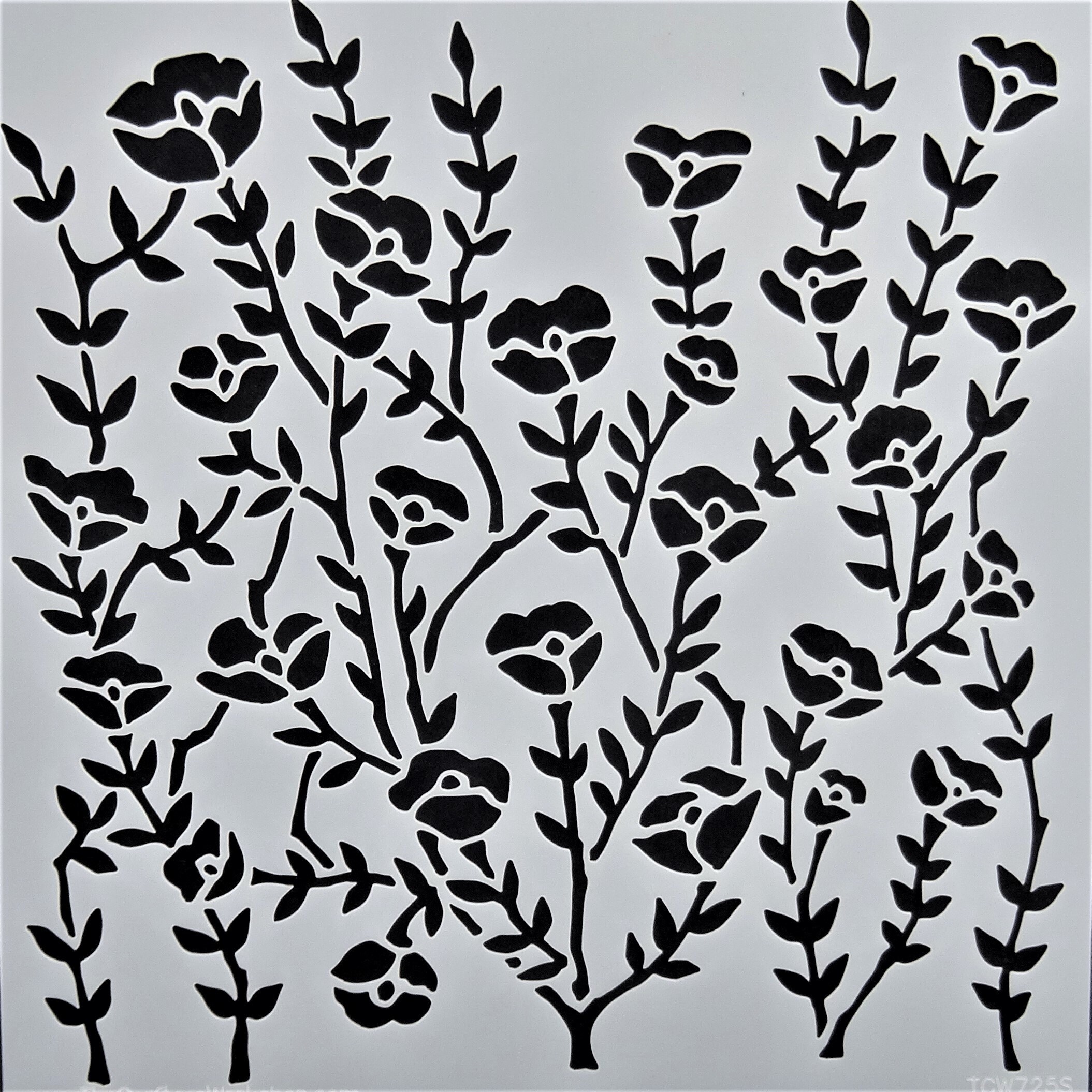 Wild-blooms, Mylar Stencil, Laser Cut, Wall Art, Airbrushing, Painting ...