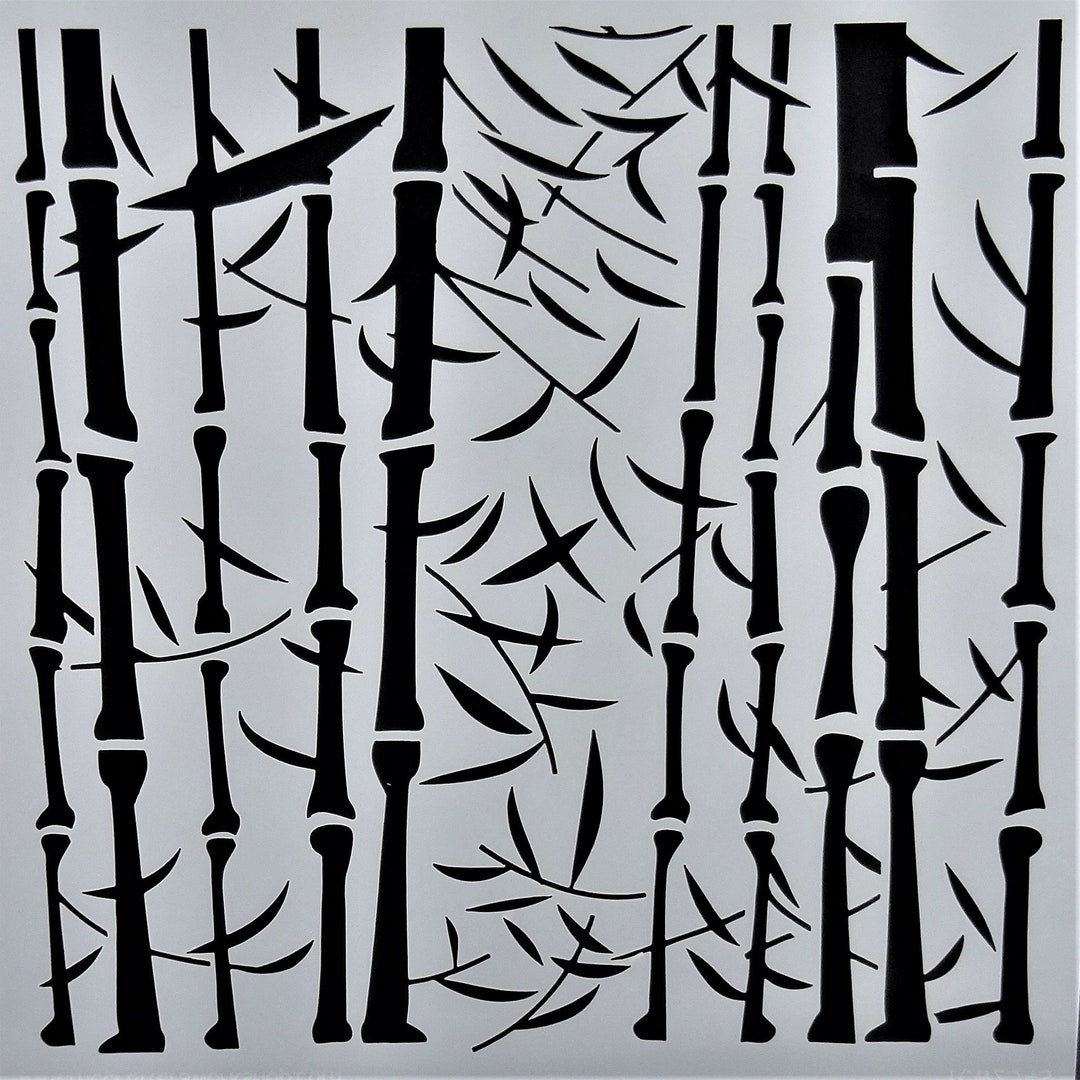 Bamboo, Mylar Stencil, Laser Cut, Wall Art, Airbrushing, Painting ...