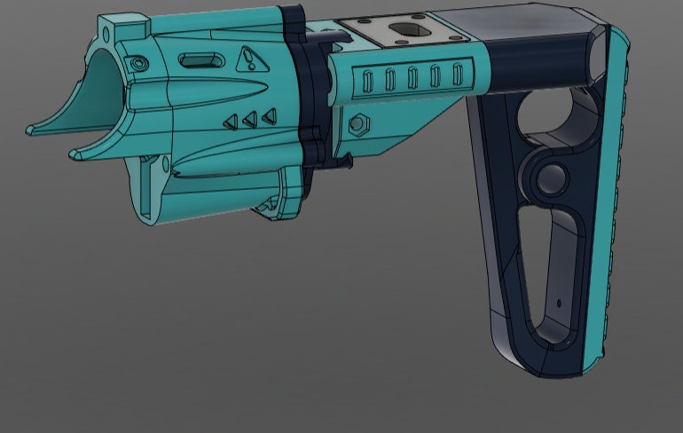 Nerf Sbl Virtusmcx Style Retracting Stock For The Gavinfuzzy Sbl Etsy