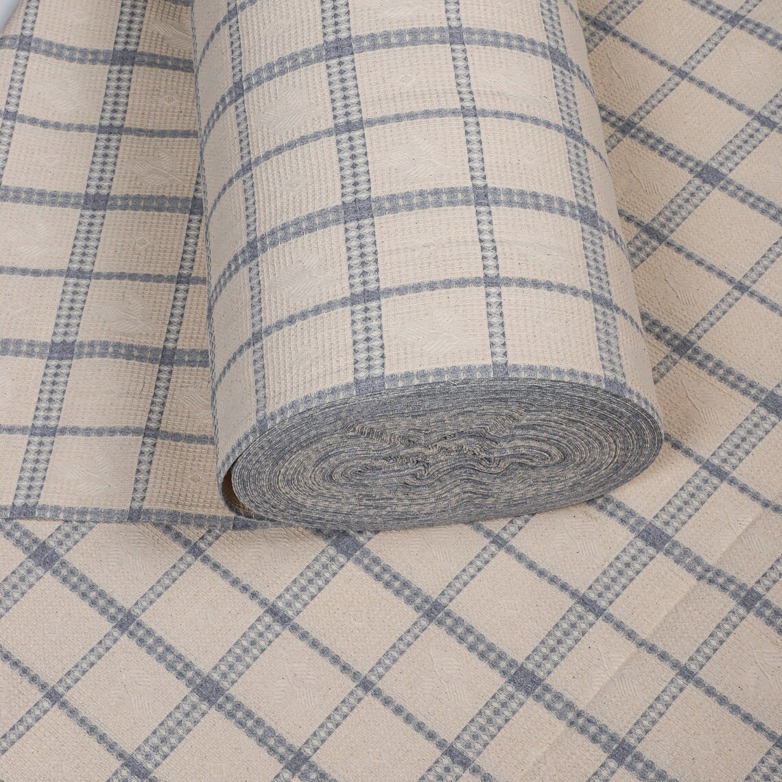 Sustainable Pique for Fashion Projects, Artistic Plaid Design Pique ...