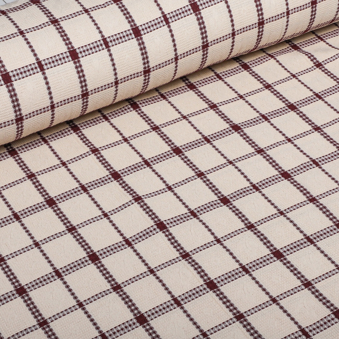 Unique Textured Pique for Tailoring With Plaid Design, Chic Pique ...