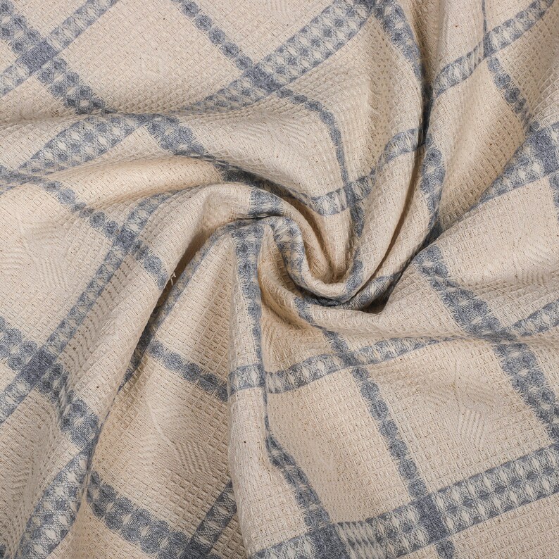 Sustainable Pique for Fashion Projects, Artistic Plaid Design Pique ...