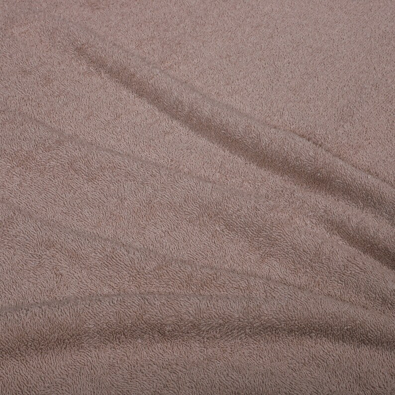 Gentle Ecru Terry Cloth, Soft to the Touch Warm Coffee Brown Terry ...