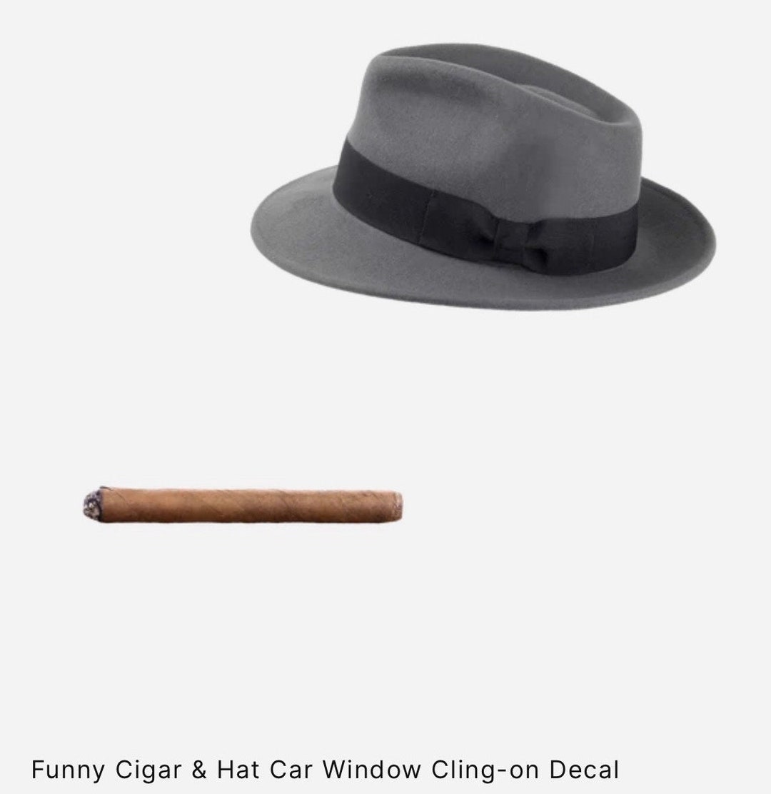 Driving Crooner Cigar and Fedora Car Window Decal - Tim Robinson’s I ...