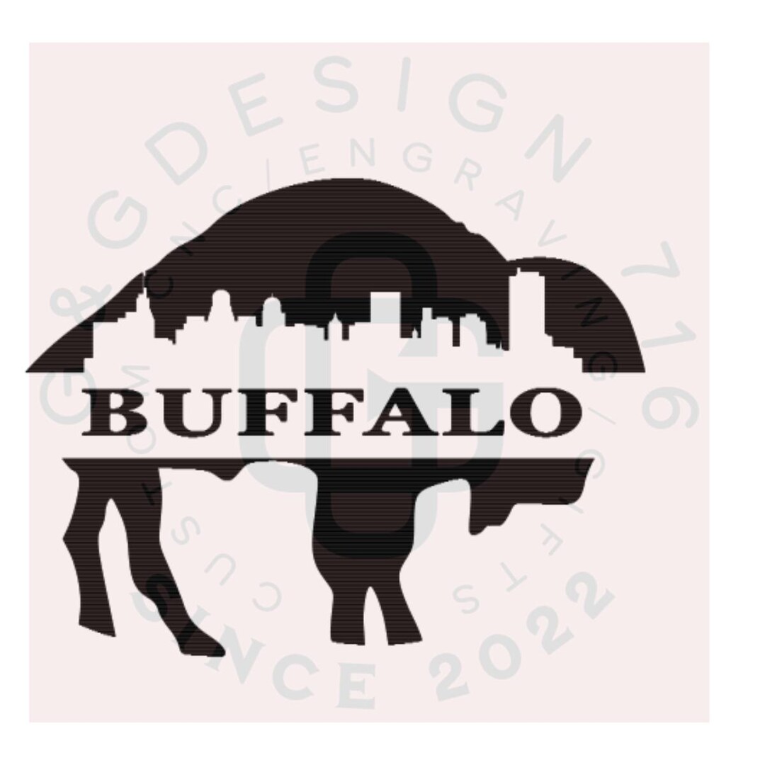Standing Buffalo Skyline .SVG, Digital Image - Etsy
