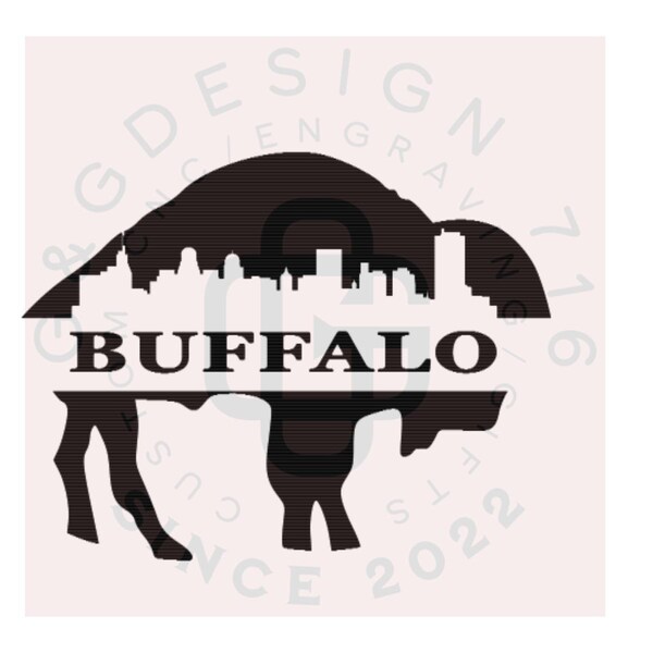 Buffalo Skyline Svg - Etsy