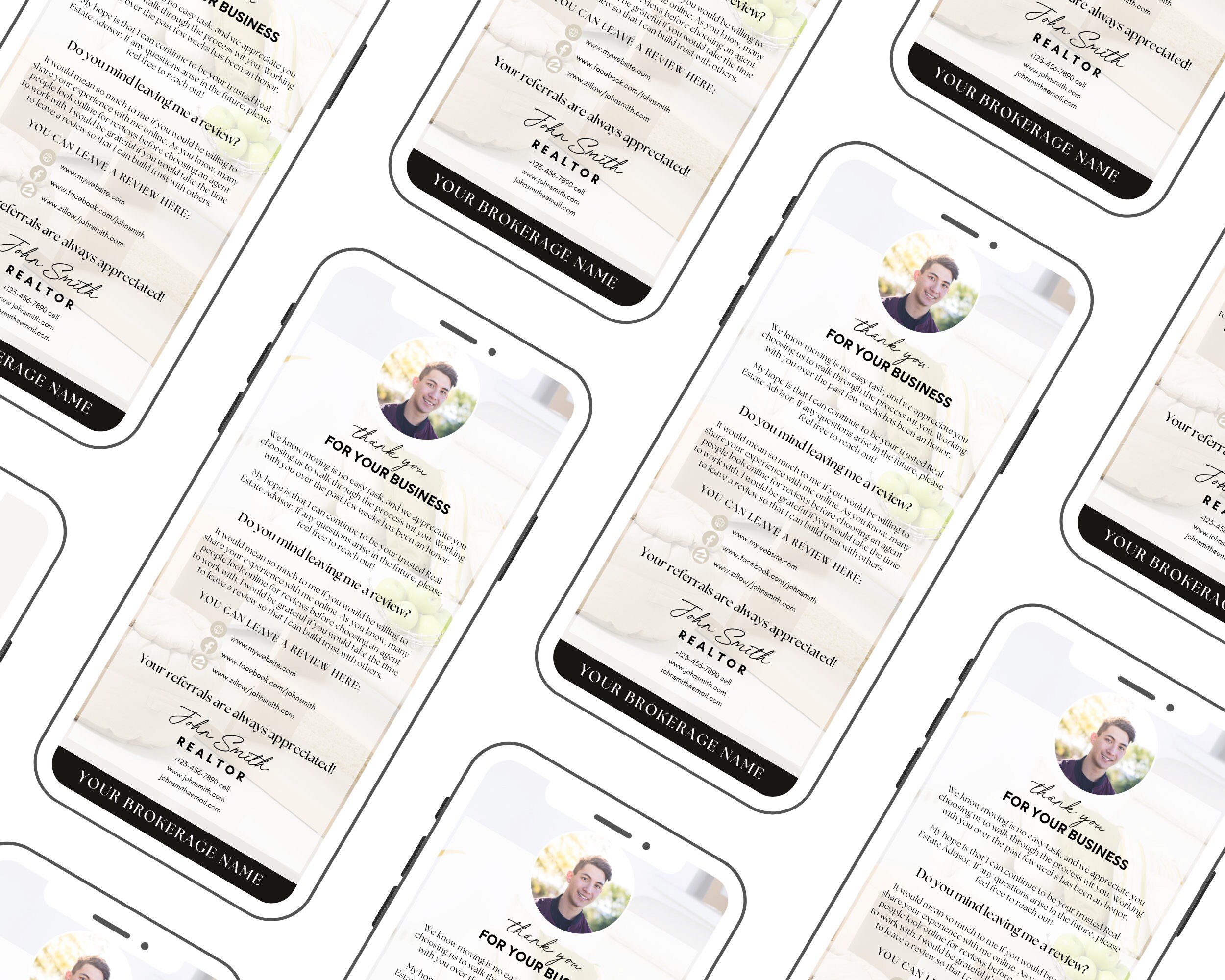 Client Review Request Text Message, Real Estate Testimonial Canva ...