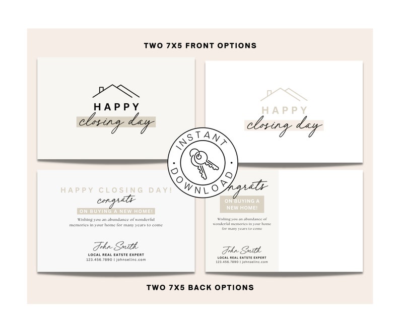 Happy Closing Day Card Real Estate Thank You Closing Gift - Etsy