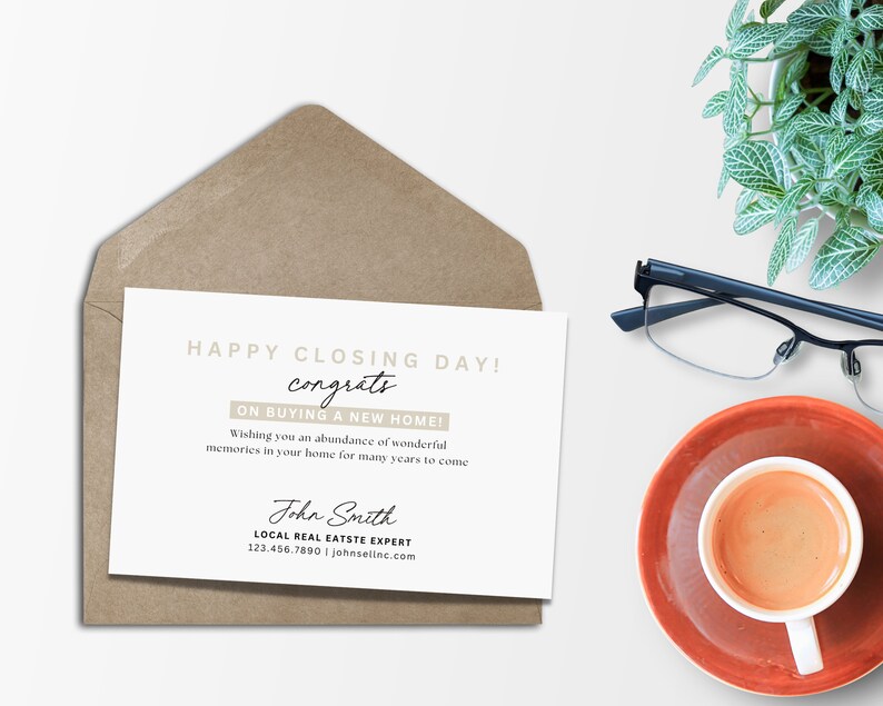 Happy Closing Day Card Real Estate Thank You Closing Gift - Etsy