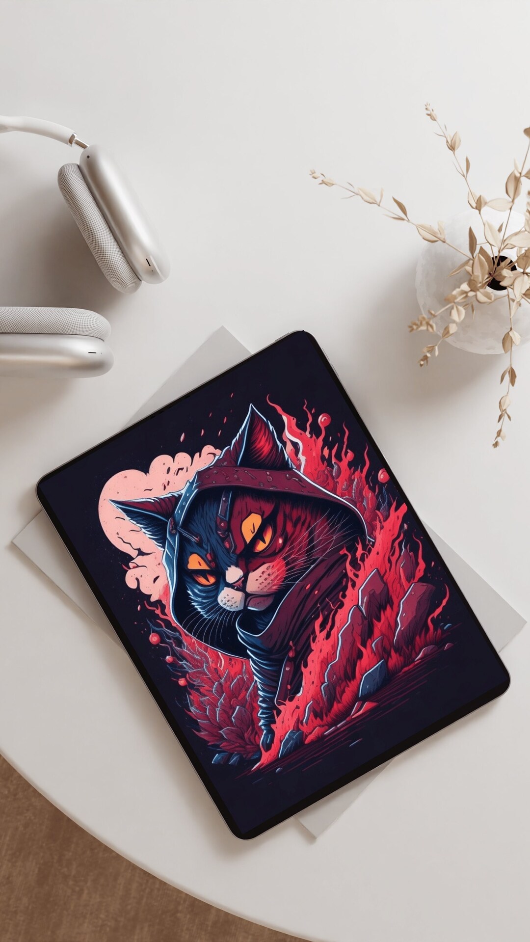 Evil Ninja Cat 2: A Studio Ghibli Inspired, 3D Vector Art With Dark ...