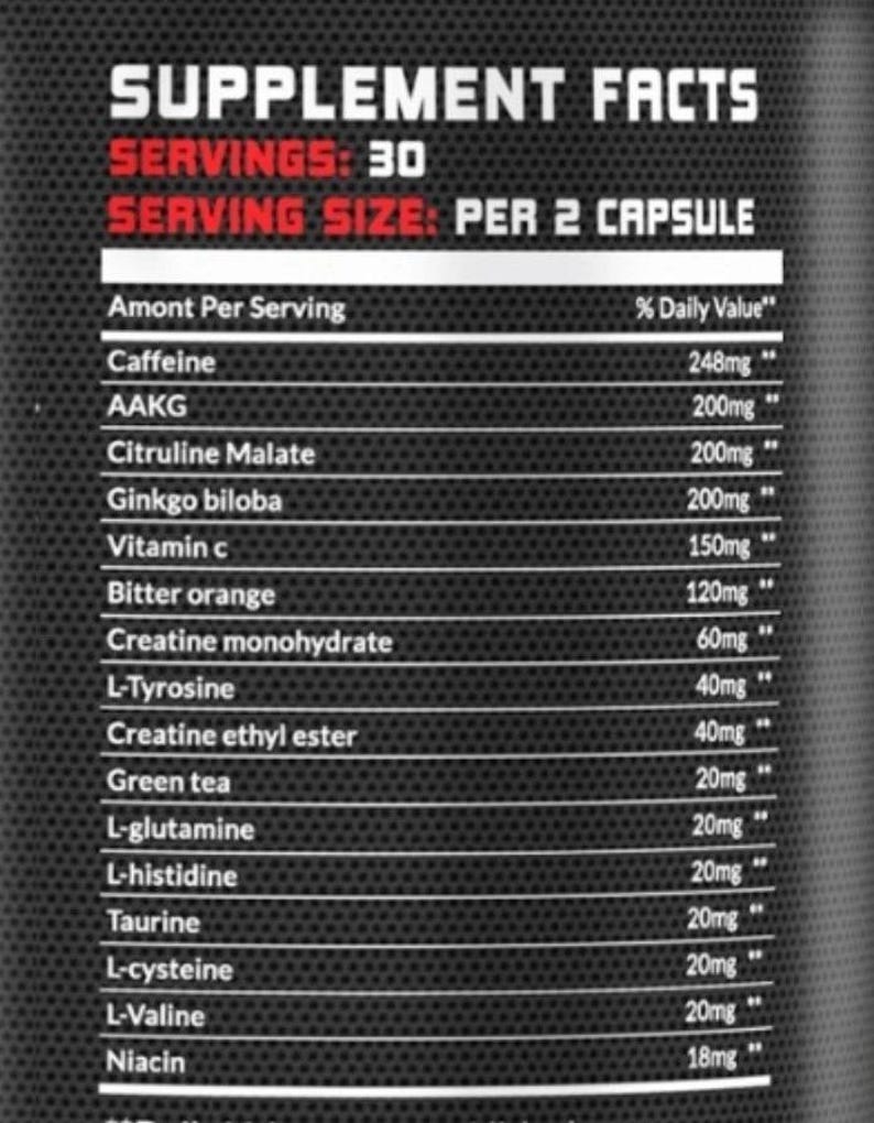 Nitric Oxide Booster, Nitric Pump Supplement, Pre-workout Capsules, Gym ...