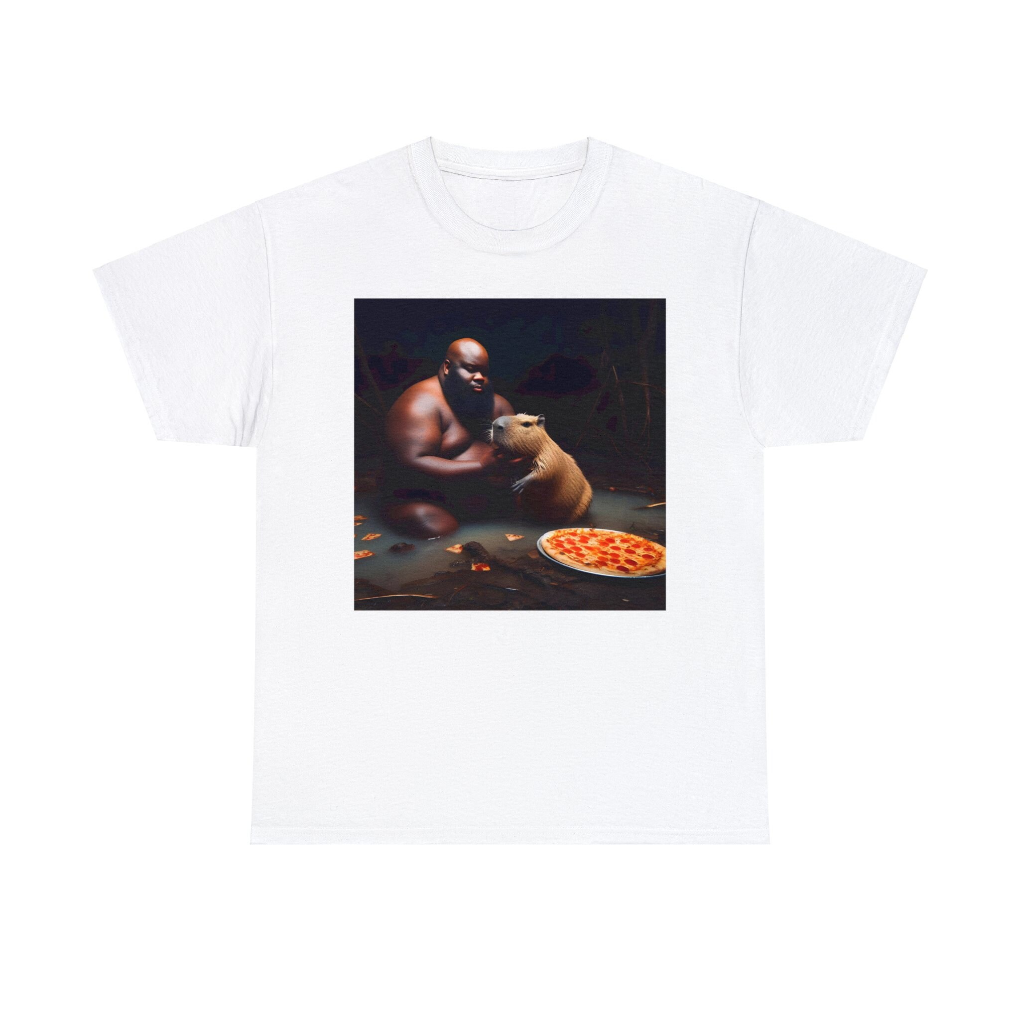 Gumbo Slice With A Capybara at A Swamp With Pizza Shirt, Funny Shirt ...