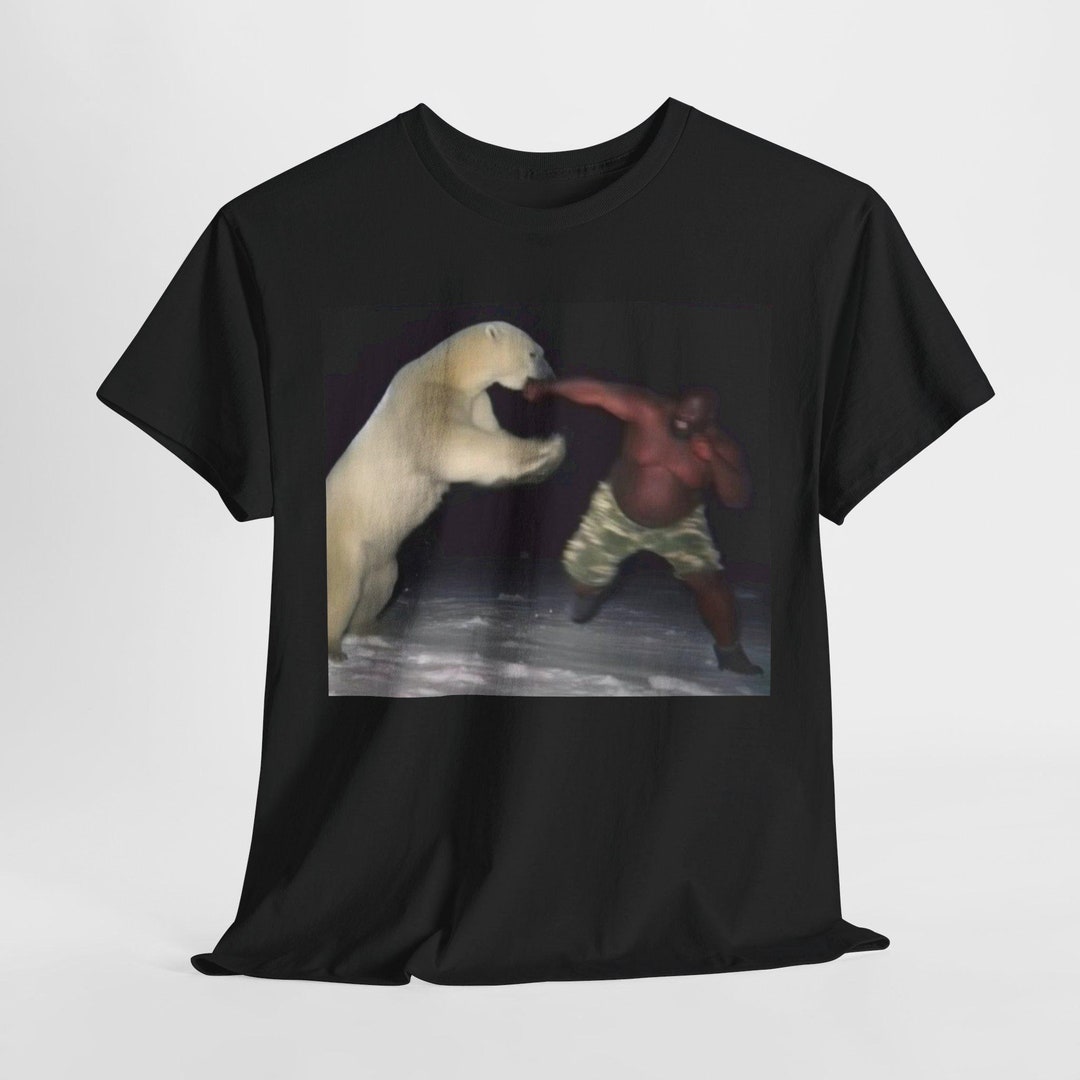 Gumbo Slice Fighting a Polar Bear Shirt, Meme Shirt, Funny Shirt, Polar ...