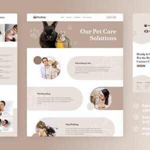 Editable Pet Care or Vet Shop Website Template Figma No Canva Web ...
