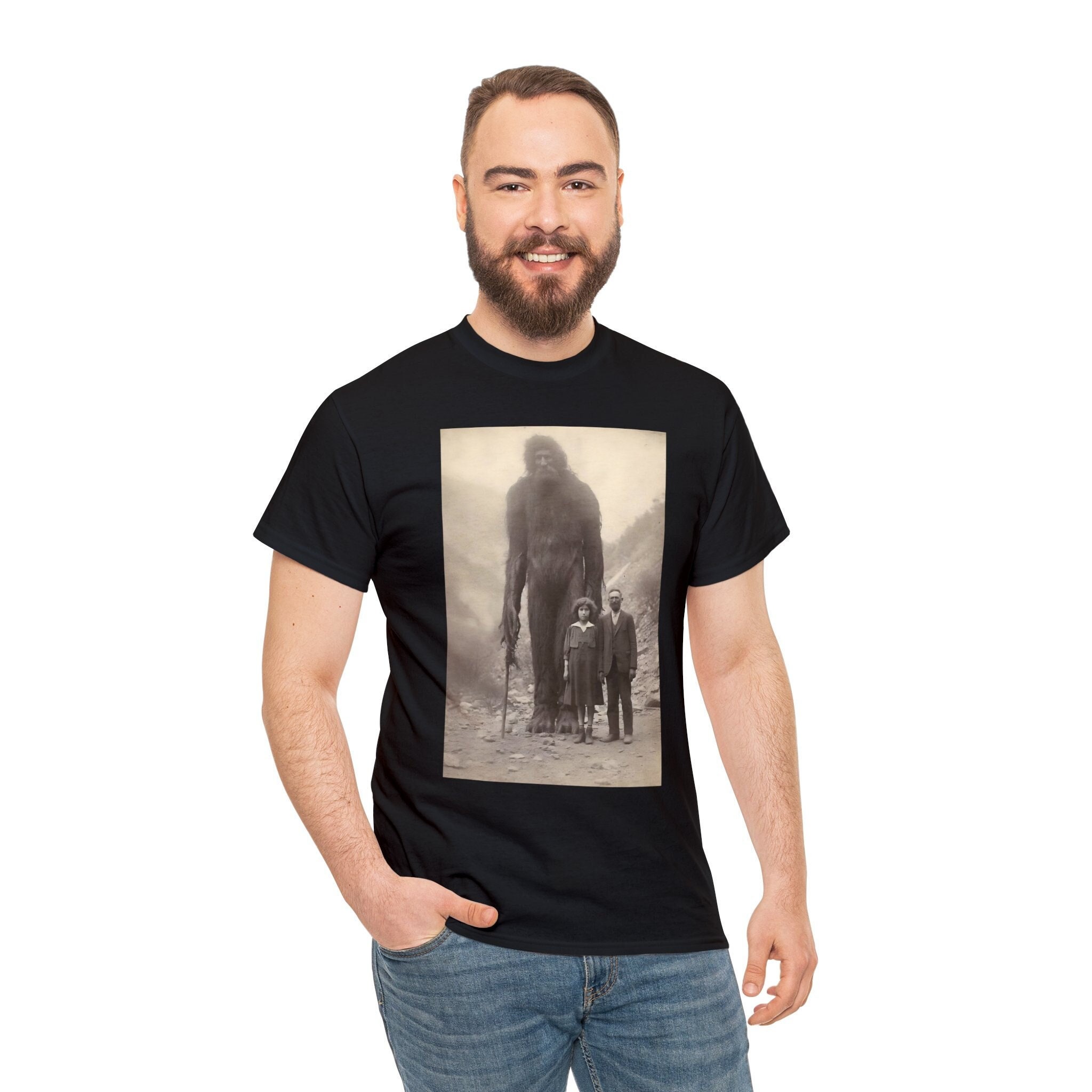 Bigfoot Posing With Couple Shirt, Sasquatch Shirt, Bigfoot Tshirt ...