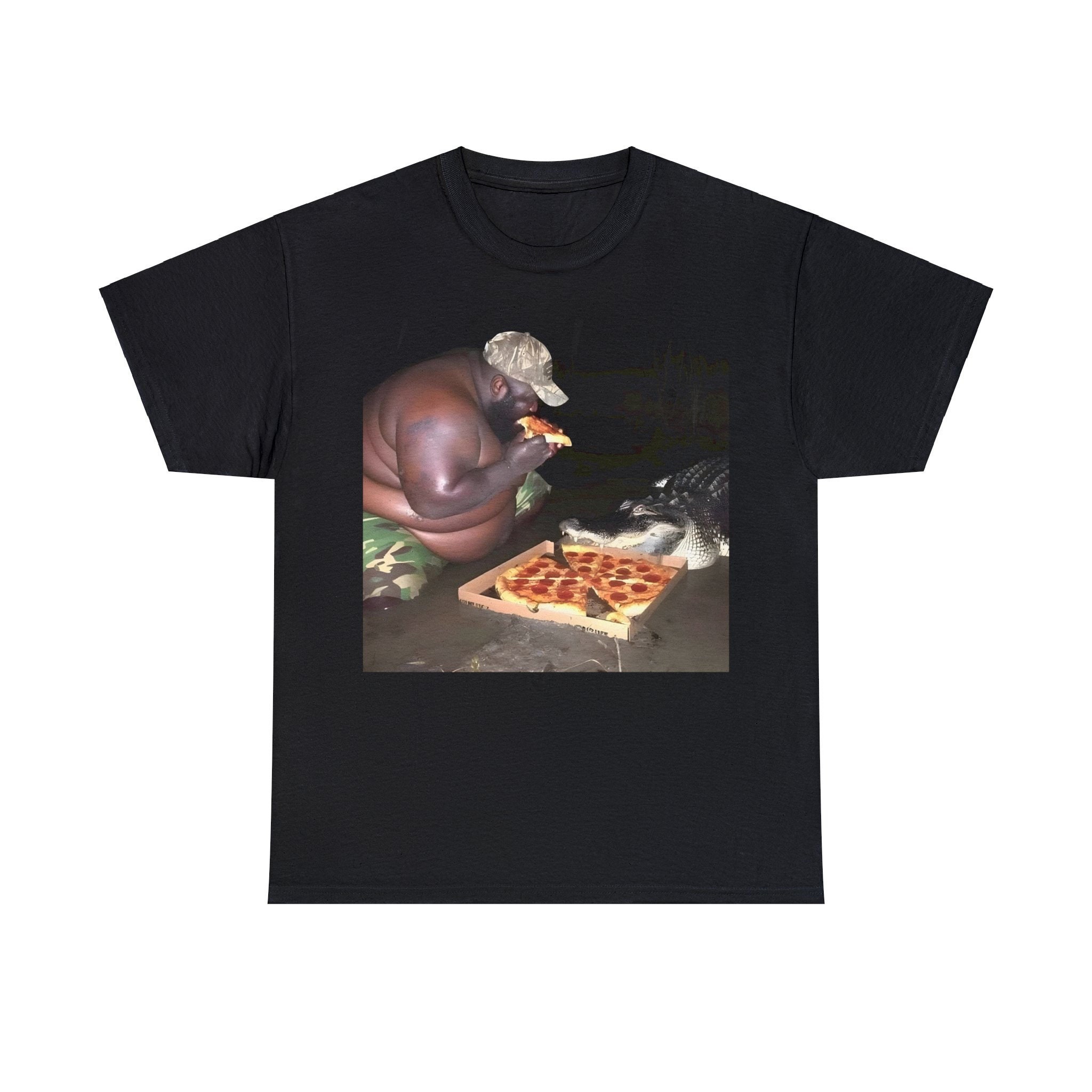 Gumbo Slice Eating A Slice of Pizza an Alligator at Swamp Shirt, Meme ...