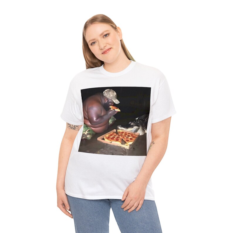 Gumbo Slice Eating A Slice of Pizza an Alligator at Swamp Shirt, Meme ...