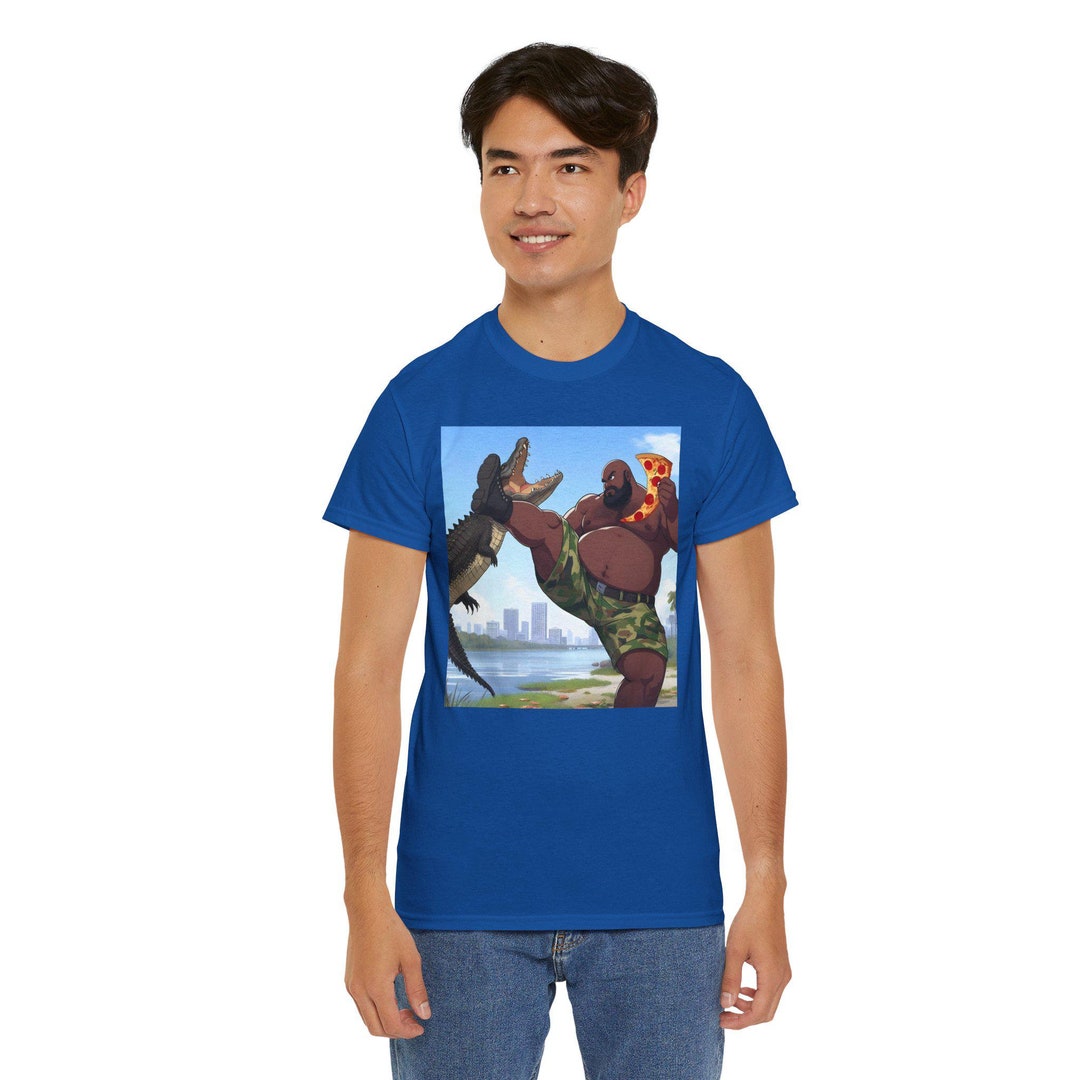 Gumbo Slice Kicking Croc Cartoon Anime Shirt, Meme, Funny Shirt ...