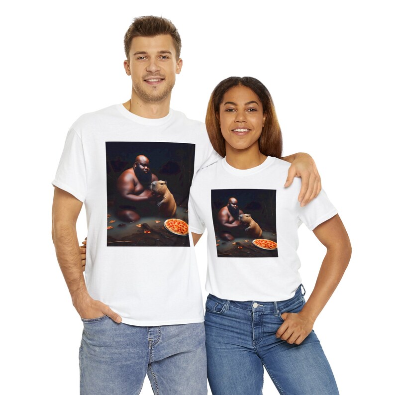 Gumbo Slice With A Capybara at A Swamp With Pizza Shirt, Funny Shirt ...