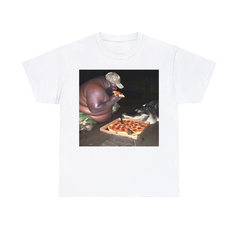 Gumbo Slice Eating A Slice of Pizza an Alligator at Swamp Shirt, Meme ...