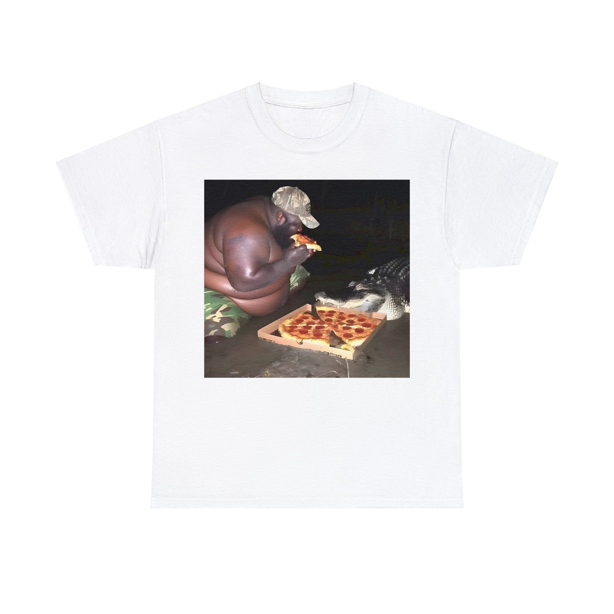 Gumbo Slice Eating A Slice of Pizza an Alligator at Swamp Shirt, Meme ...
