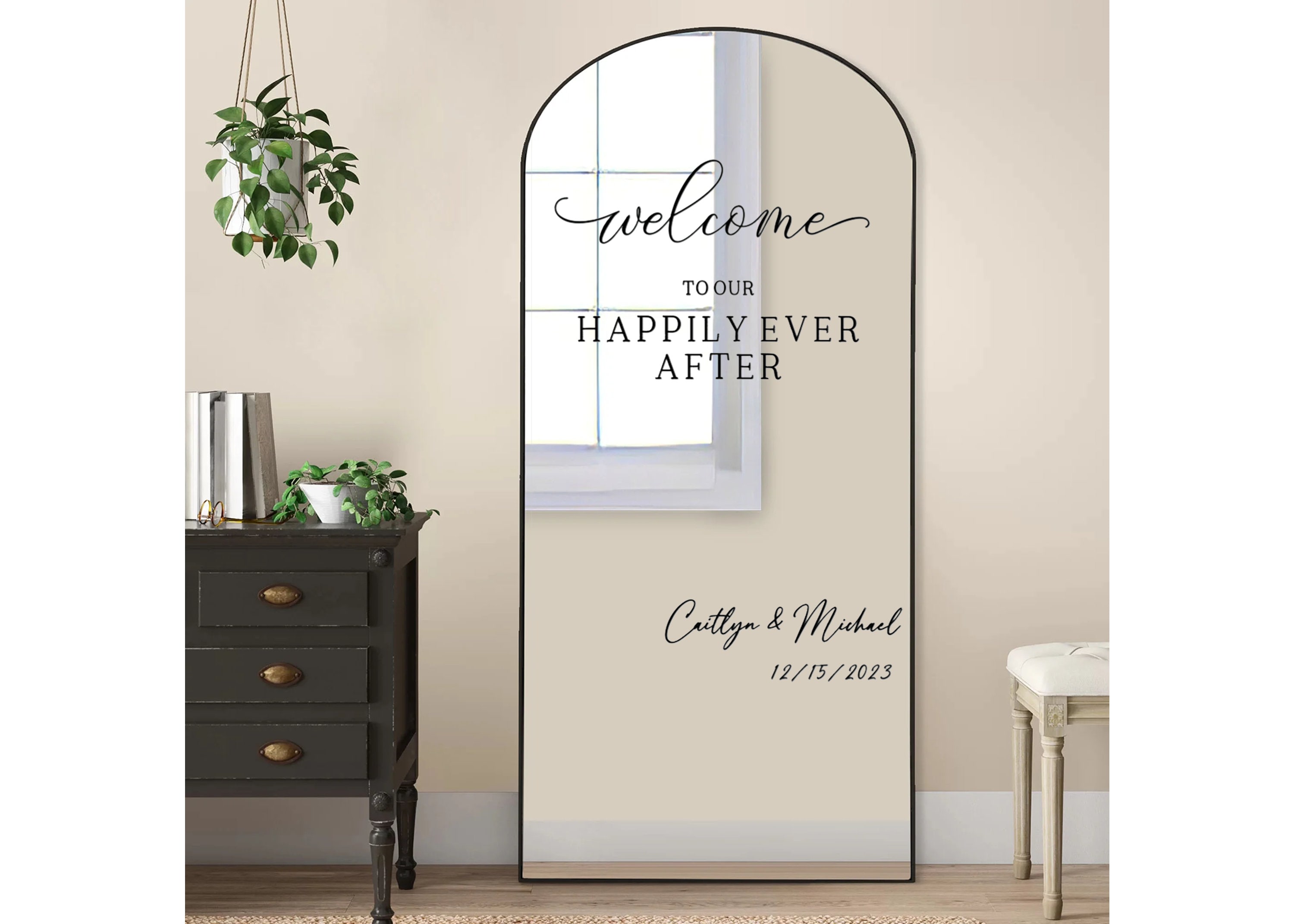 Welcome to Our Happily Every After Wedding Sign Mirror Decals and ...