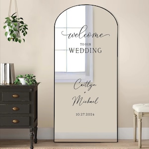 Welcome to Our Wedding, Welcome Wedding Sign Mirror Decals and Stickers ...