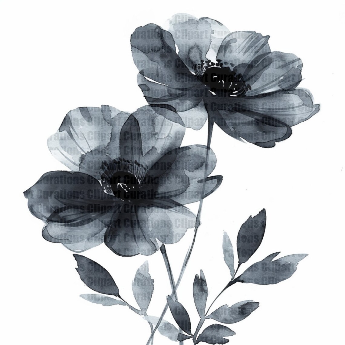 18 Countless Watercolor Flowers Clipart, Flowers Print, Printable ...