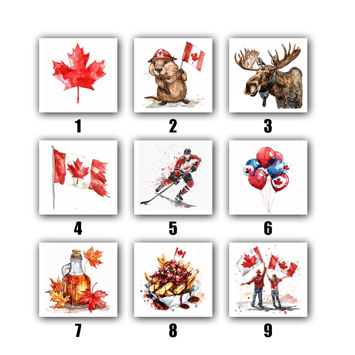Canada Day Watercolor Clipart, 24 PNG Canada Day Clip Art, Canada ...