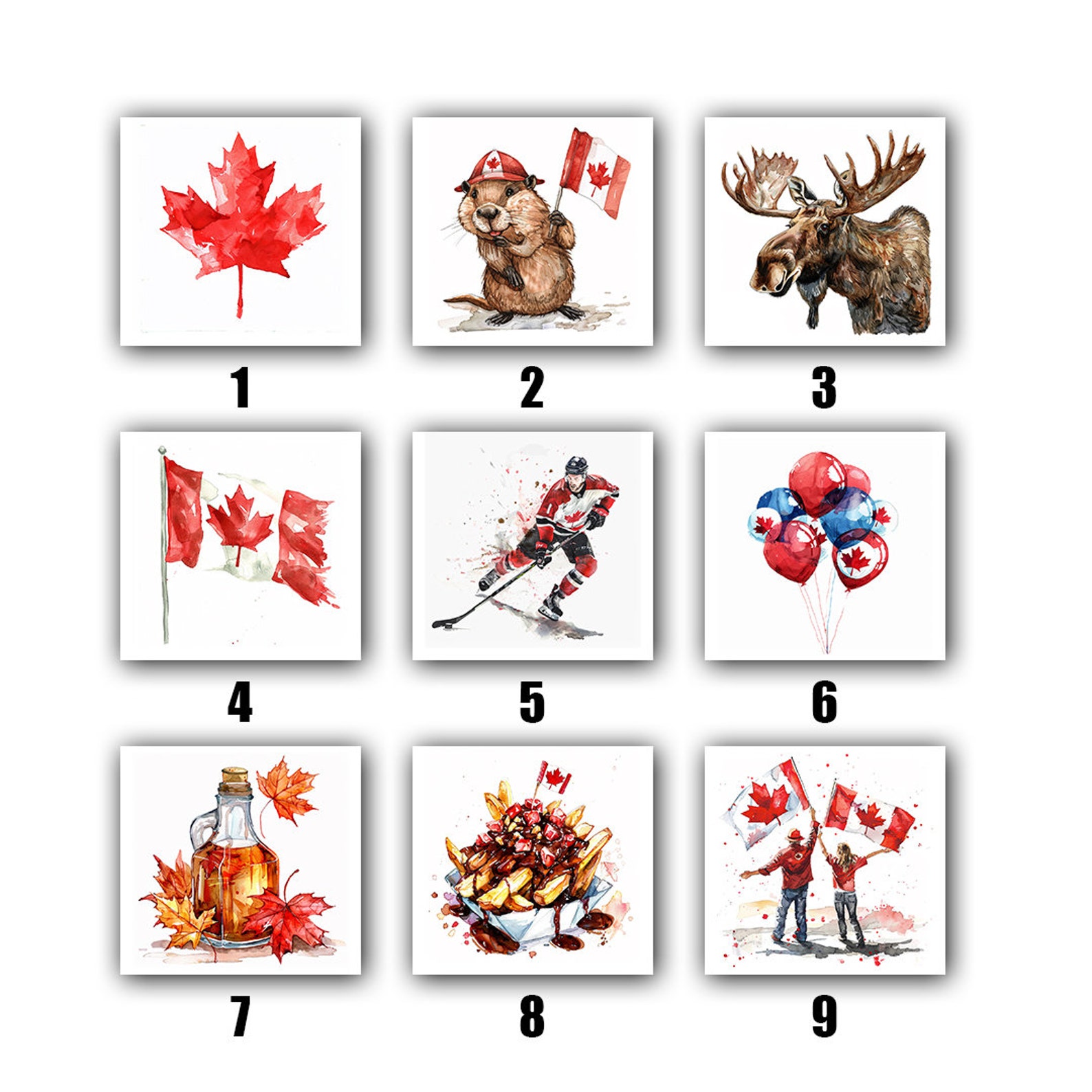 Canada Day Watercolor Clipart, 24 PNG Canada Day Clip Art, Canada ...
