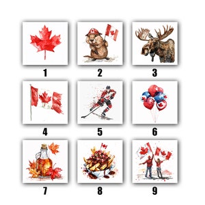 Canada Day Watercolor Clipart, 24 PNG Canada Day Clip Art, Canada ...