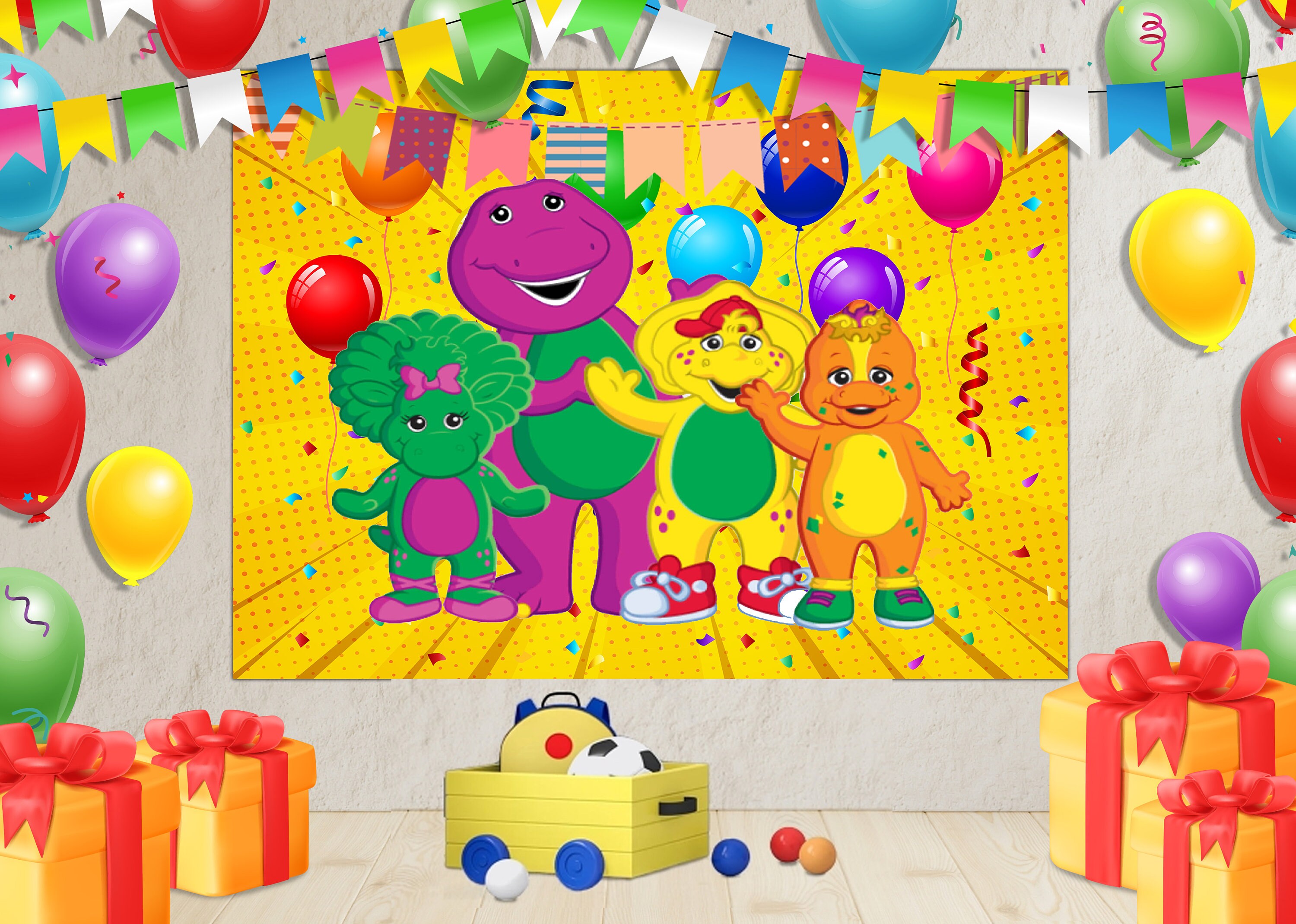 Barney Birthday Background