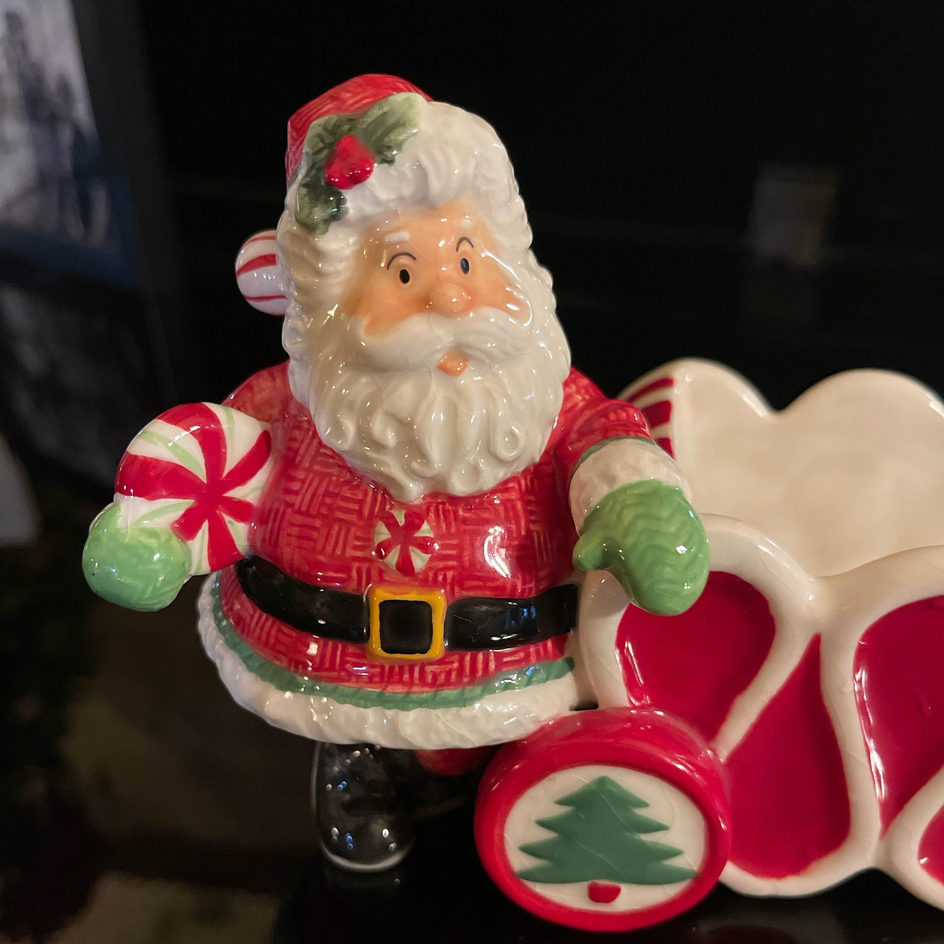 Fitz and Floyd Peppermint Santa - Etsy