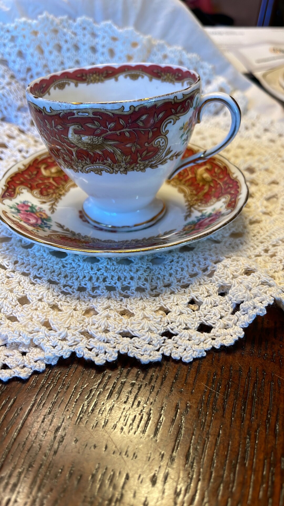 Antique FOLEY Tea Cup and Saucer montrose Pattern - Etsy