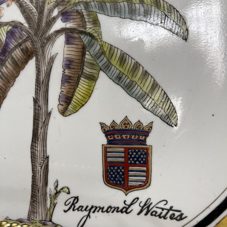 Vintage Raymond Waites plantation Palm Tree Decorative Plate - Etsy