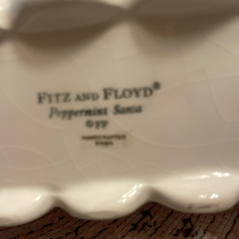 Fitz and Floyd Peppermint Santa - Etsy