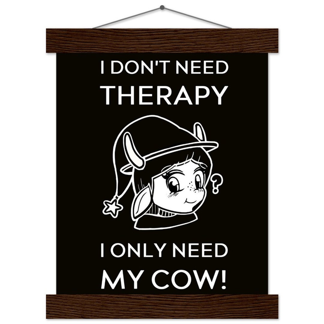 Therapy Cow Poster - Etsy