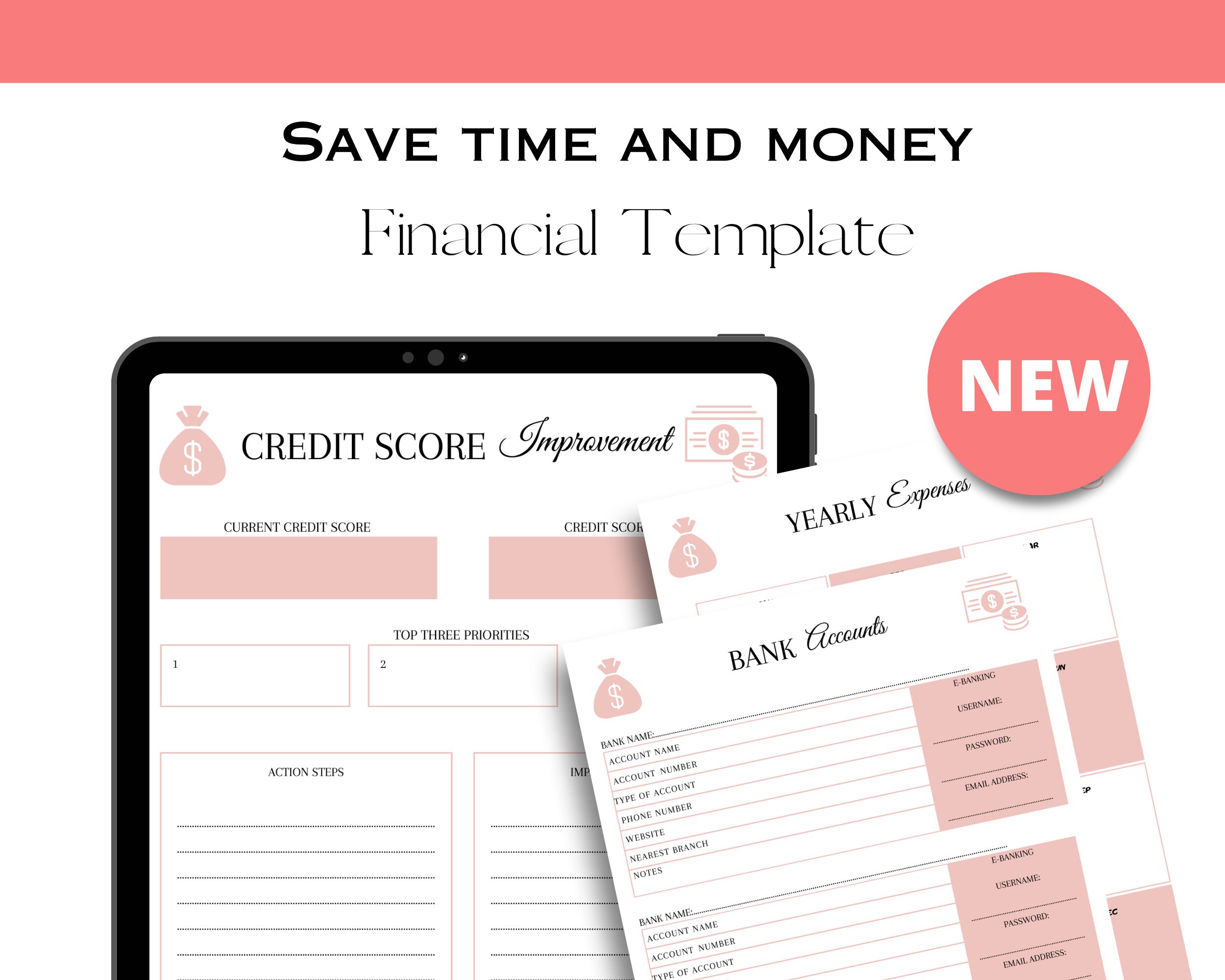 Digital Budget Planner Template, Daily, Weekly, Monthly Planner ...