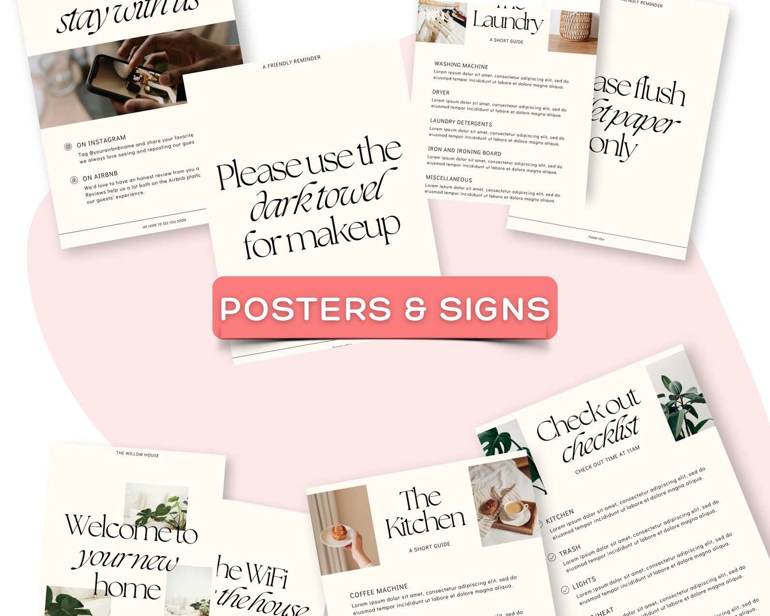 Airbnb Host BUNDLE Welcome Book Posters & Signs Welcome - Etsy