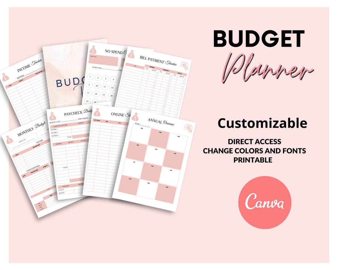 Digital Budget Planner Template, Daily, Weekly, Monthly Planner ...