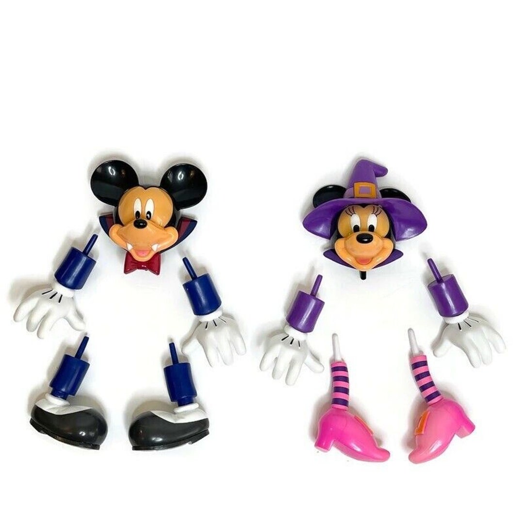 Disney Mickey Mouse Minnie Mouse Vampire Witch Pumpkin Push in Decor ...