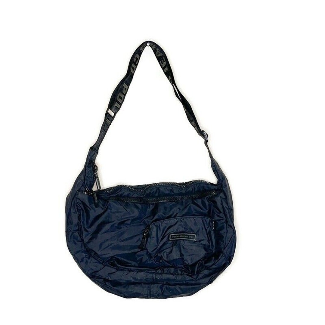 Vtg POLO Ralph Lauren Unisex Black Nylon Crossbody Bog Purse Spellout ...