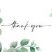 Digital Printable Eucalyptus Thank You Card 4x6, 4x6 Thank You ...