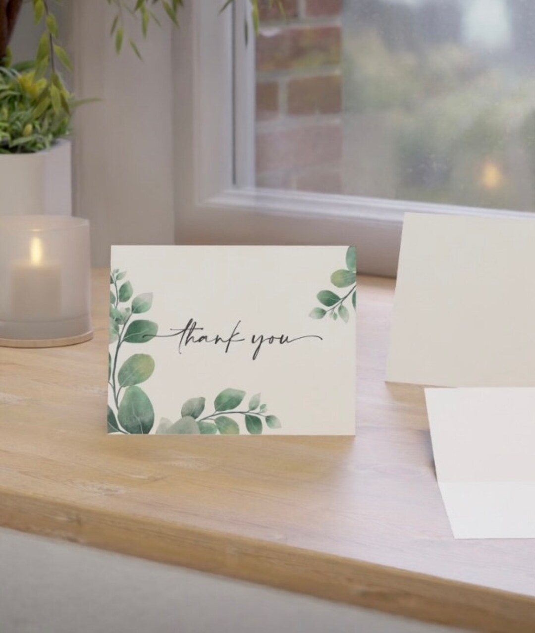 Digital Printable Eucalyptus Thank You Card 4x6, 4x6 Thank You ...