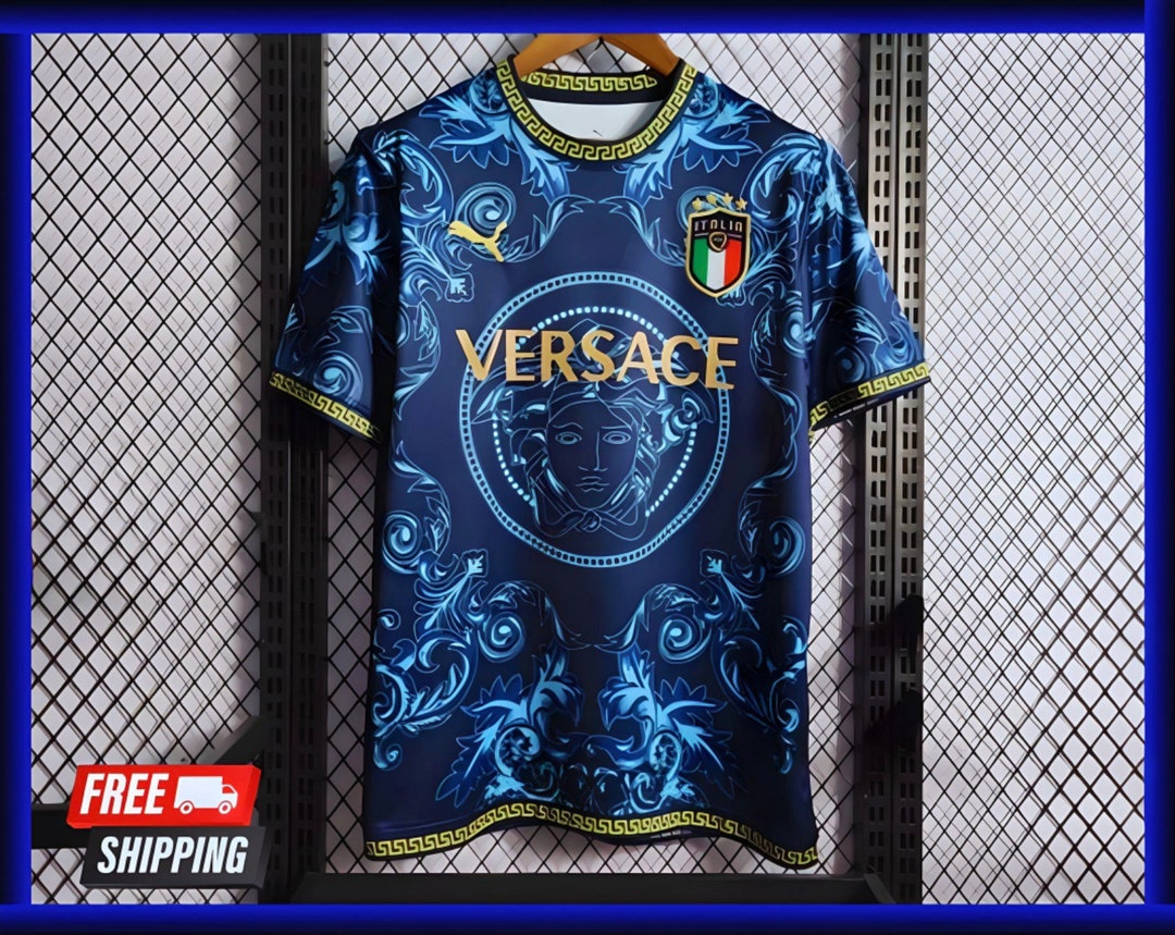 Italy Versace Soccer Jersey / Puma Mens Football Shirt / Retro - Etsy