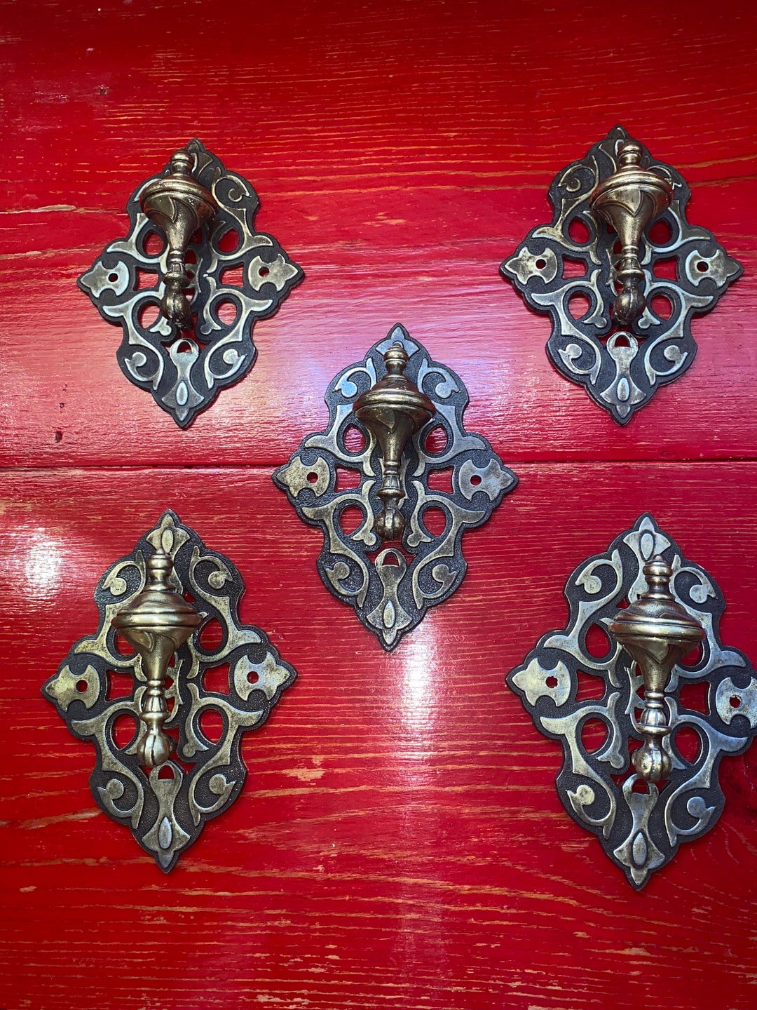 Vintage Mid-century X-large Rare Gothic Hardware Pulls. - Etsy