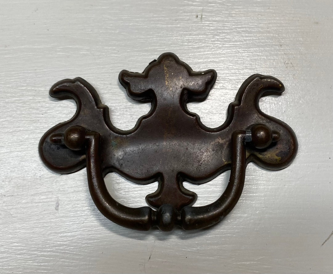 EXTREMELY RARE Original Antique Hardware Brass Colonial Chippendale ...